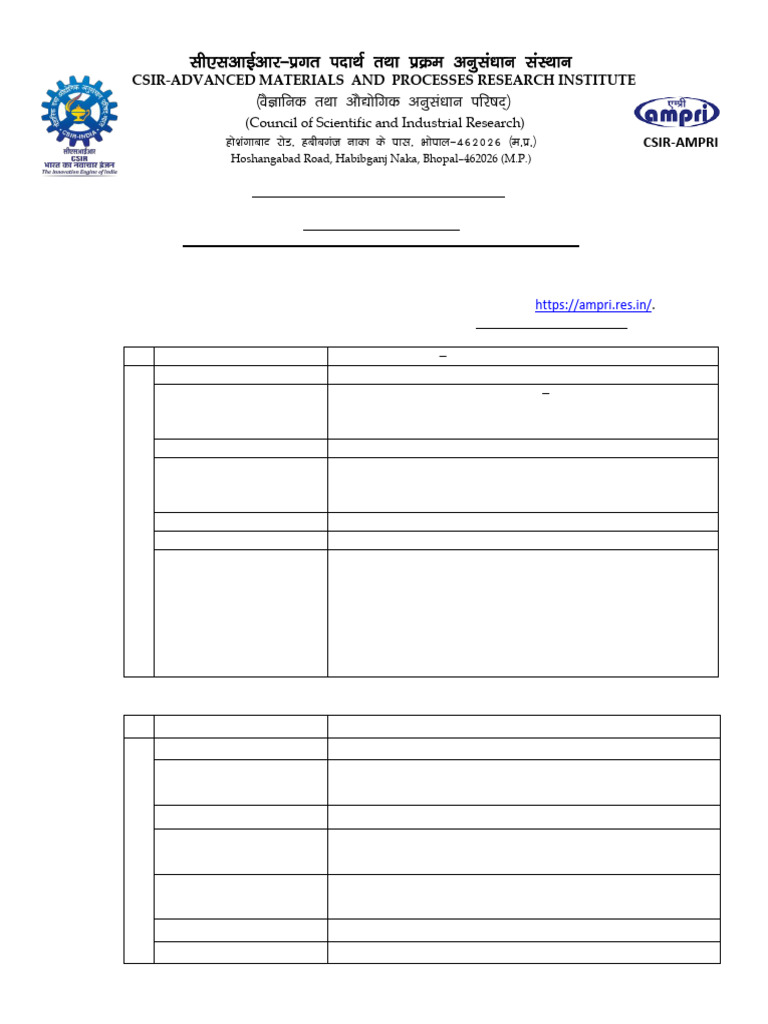 Advt No PROJ 4 2023 | PDF | Materials | Physical Sciences