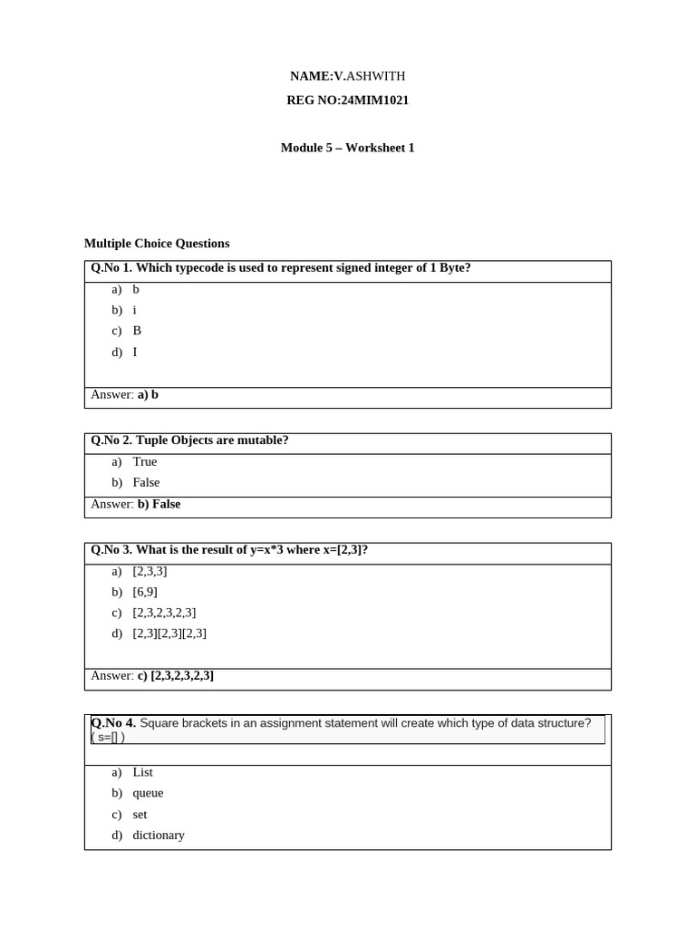Vityarthi Module 5 Solution | PDF | Control Flow | Computer Programming