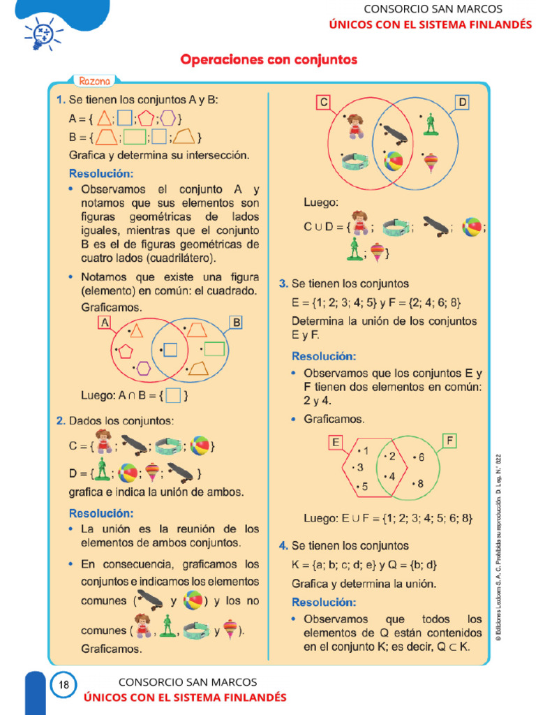 Operaciones con conjuntos | PDF | Geometría | Geometría del plano ...