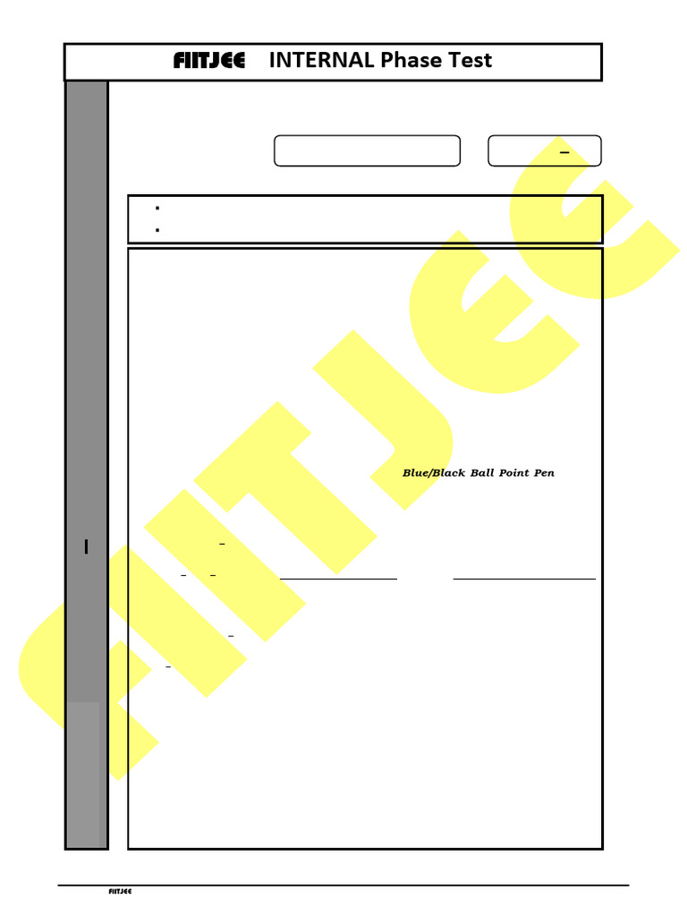 Phase Test-2 - Advanced - Paper-2 | PDF | Force | Acid