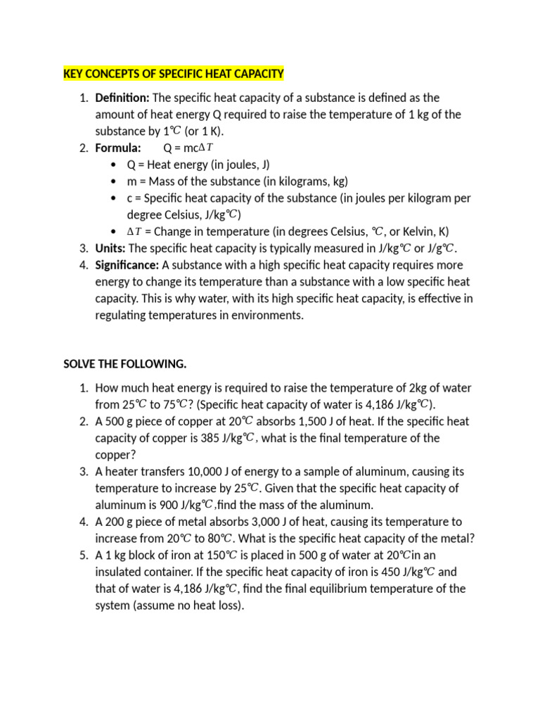 KEY-CONCEPTS-OF-SPECIFIC-HEAT-CAPACITY | PDF