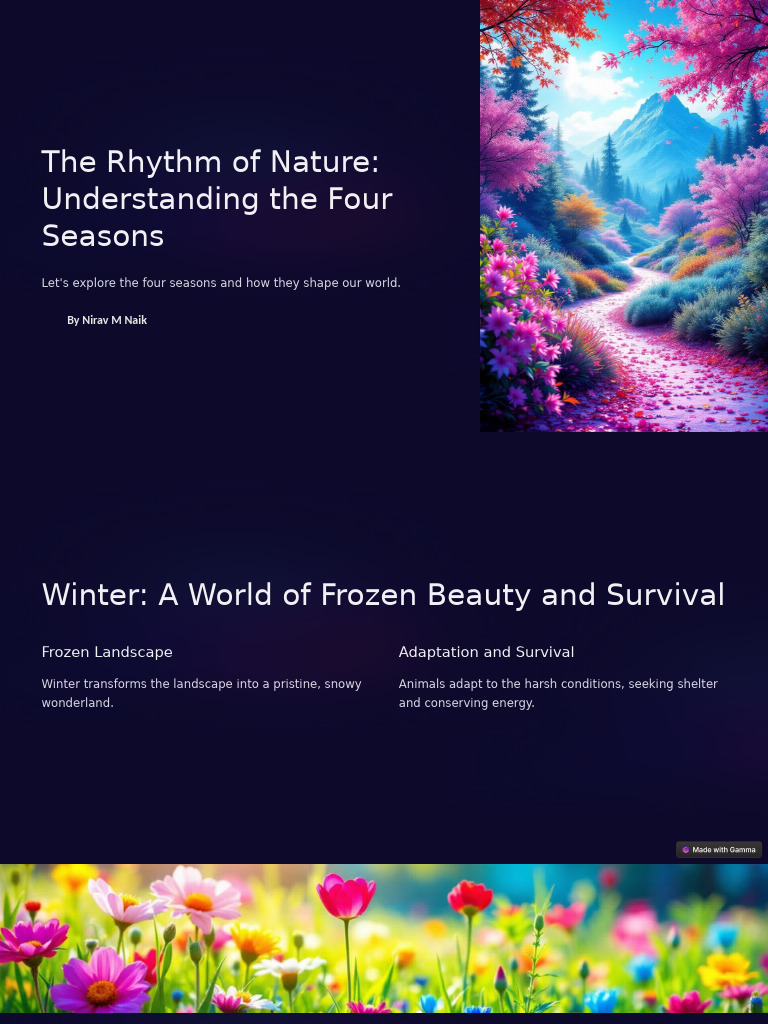 Four Seasons: Nature's Cycle Explained | PDF