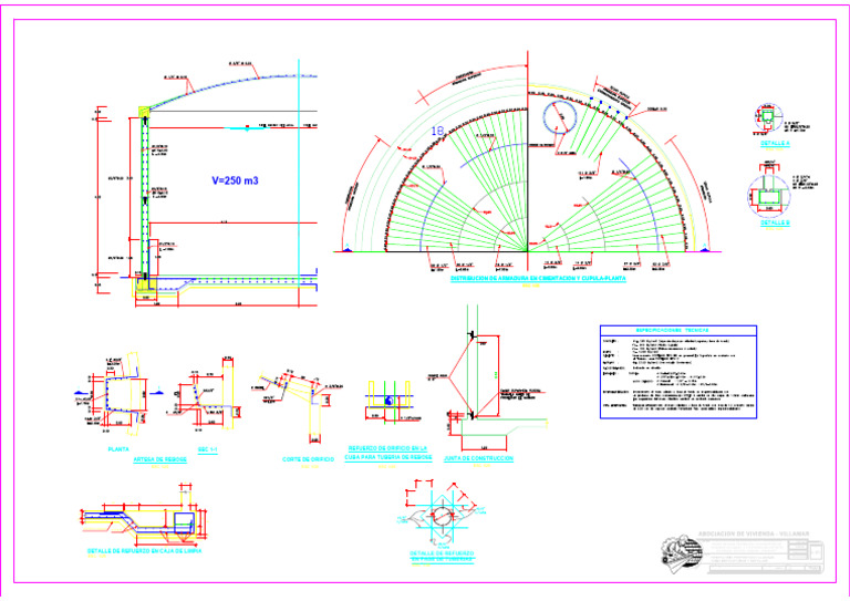 RESERVORIO 250 M3 (2) - Layout1 | PDF