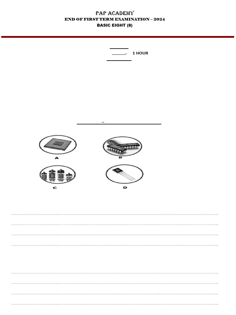 Computing - Basic 8 - T1 | PDF | Printer (Computing) | Computer Data Storage