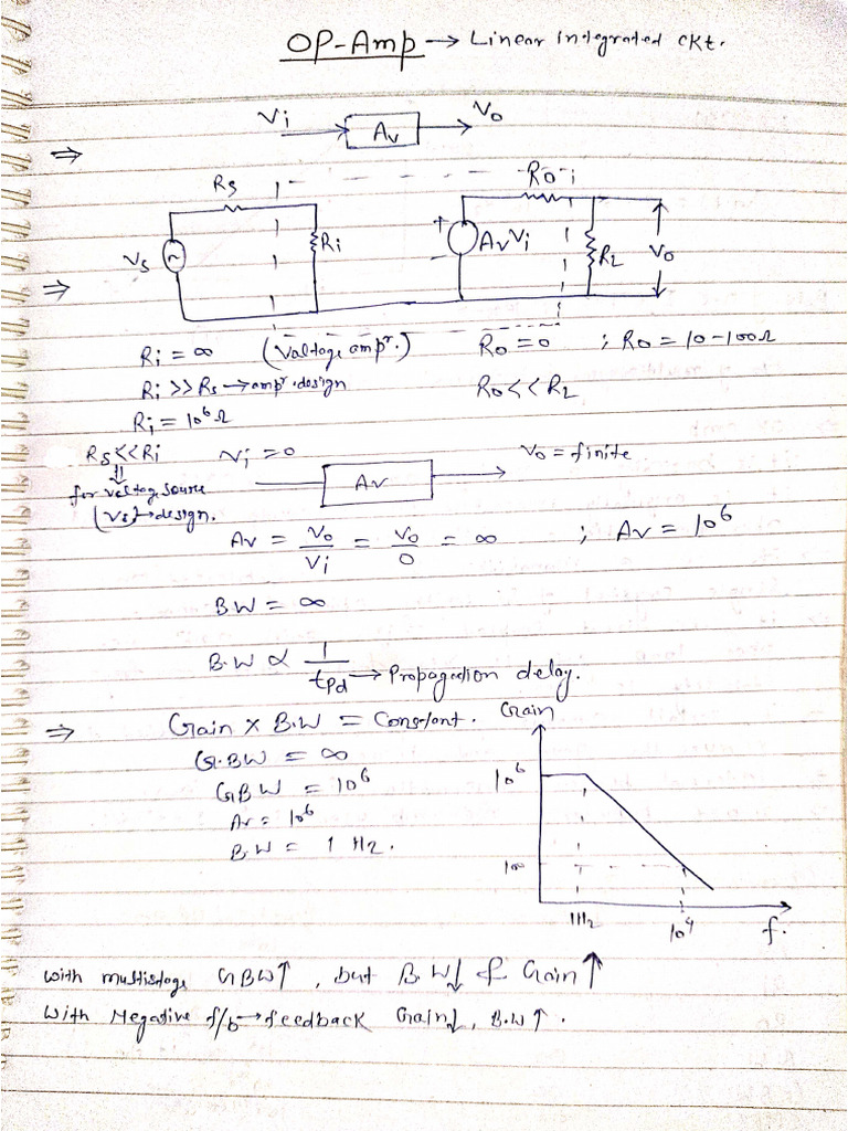 OP-Amp Notes by Harshmani | PDF