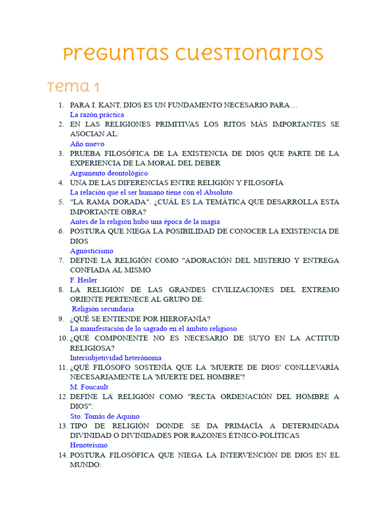 Preguntas Cuestionarios | PDF | Biblia | Cautiverio babilónico