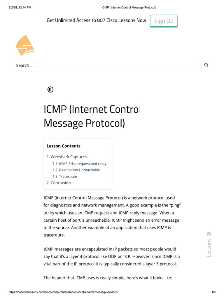 ICMP Protocol | PDF