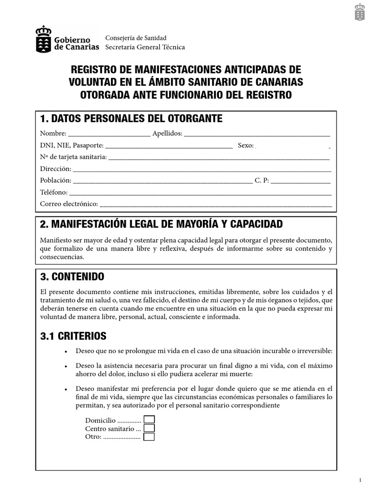 Anexo-I - TV Registro Canarias Recom-DMD 2021 | PDF | Historial médico ...