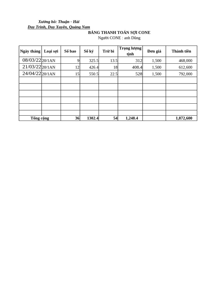 Thanh Toán S I CONE | PDF
