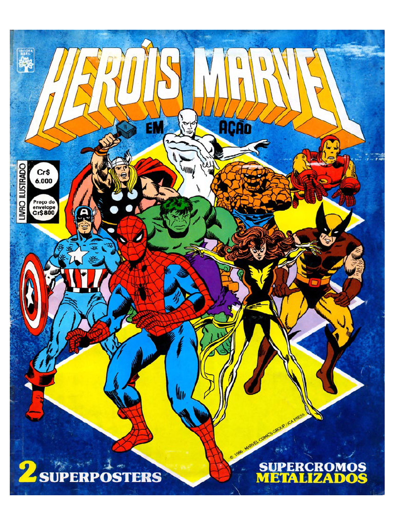 Livro Ilustrado (Abril) Heróis Marvel em Ação (1986) | PDF