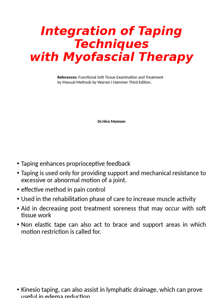 Integration of Taping Techniques | PDF | Skeletal Muscle | Nervous System
