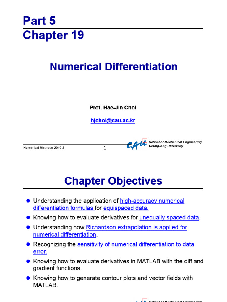 Numerical Differentiation | PDF | Finite Difference | Viscosity