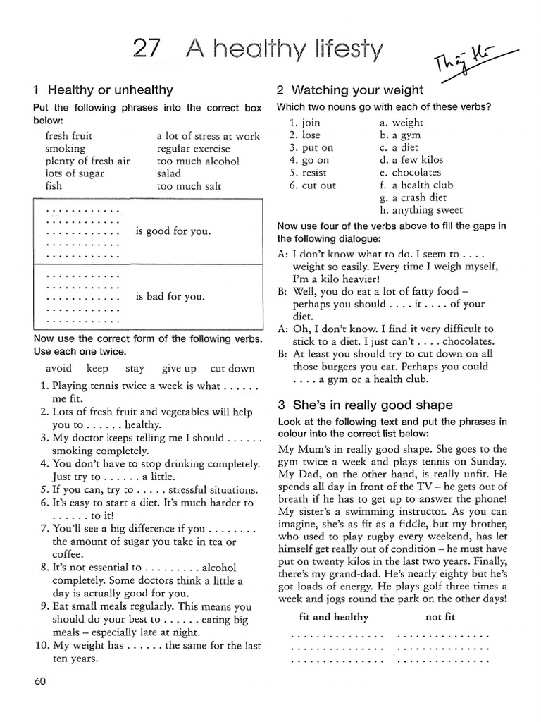 1a Healthy Lifestyle | PDF