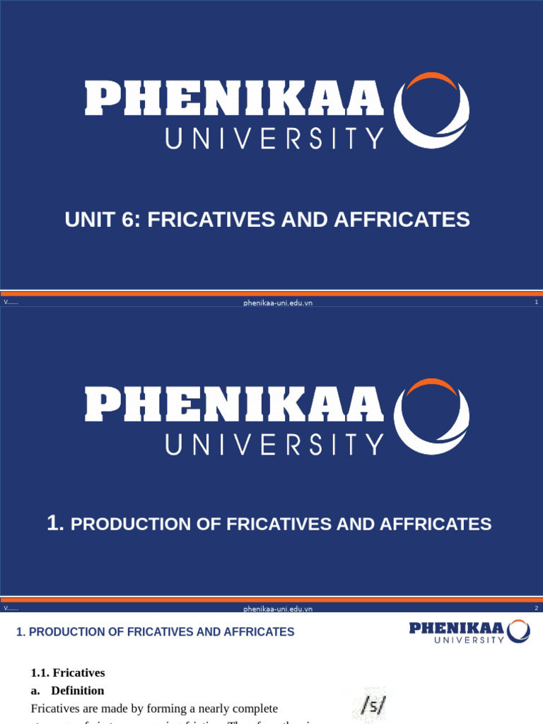 Fricatives and Affricates | PDF | Consonant | English Language