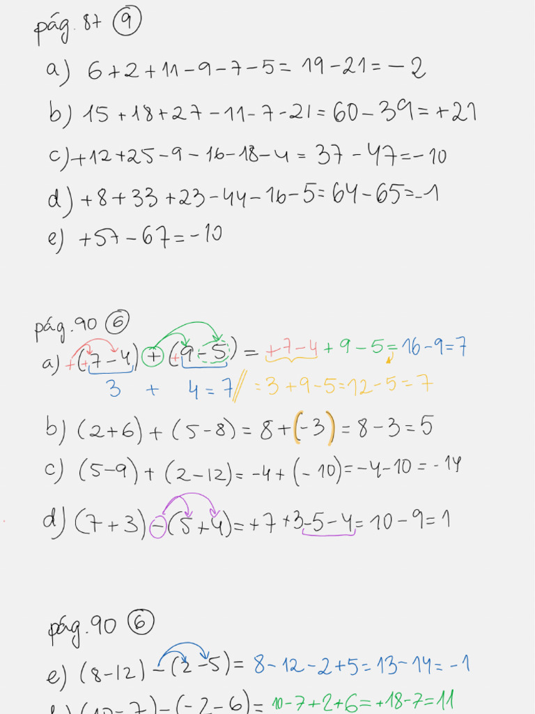 Pizarra - Pág87 Ej9 + Pág90 Ej6 + Pág92 Ej1 | PDF