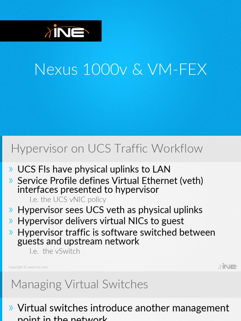 INE CCNP DC UCS 007 Nexus 1000v and VM-FEX 001 | PDF | Data Transmission | Computer Networking