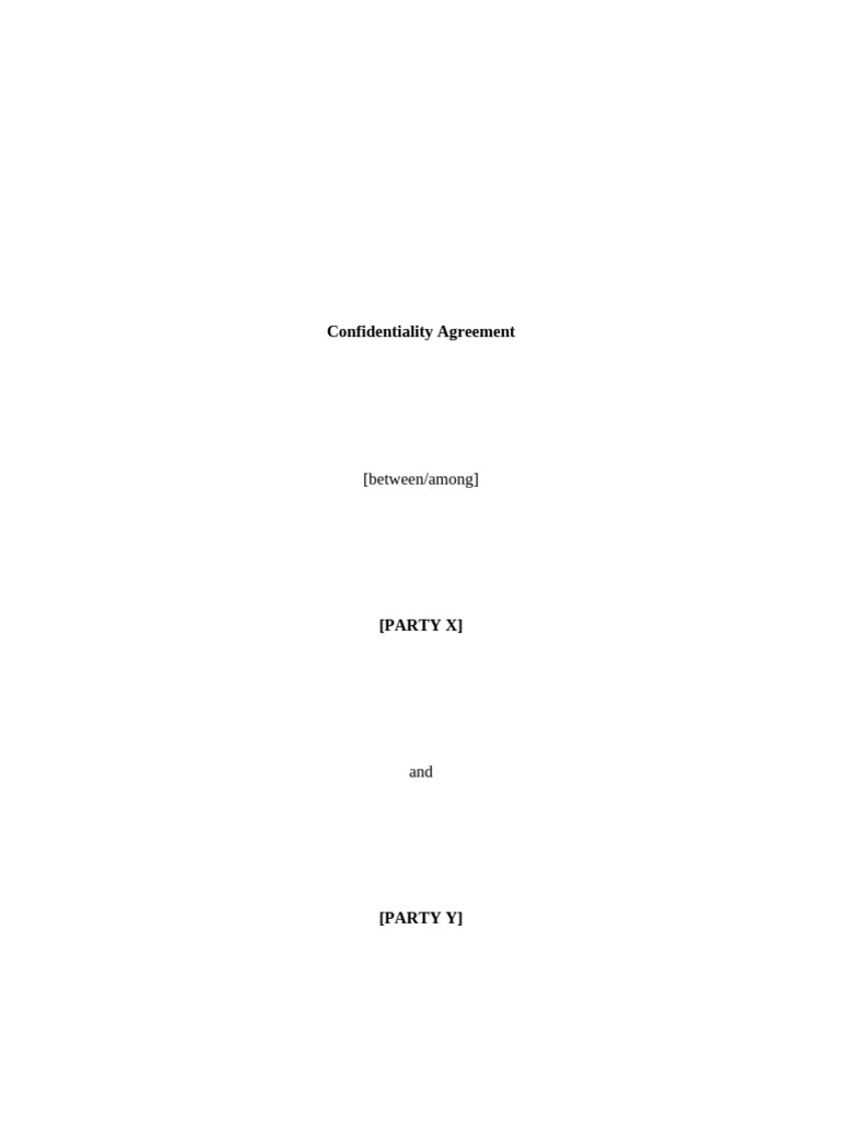Confidentiality Agreement Template | PDF | Grammatical Gender | Indemnity