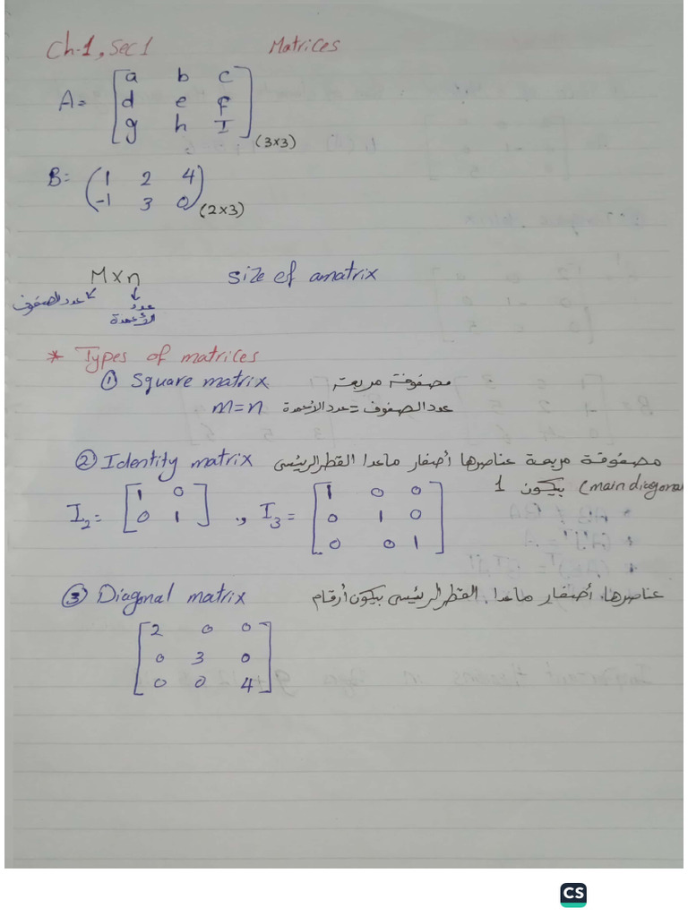 Sec1 (Linear Algebra) | PDF