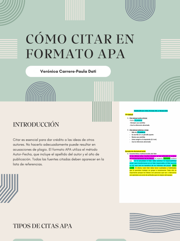 Cómo Citar en Formato APA (1) | PDF | Plagio | Estilo apa