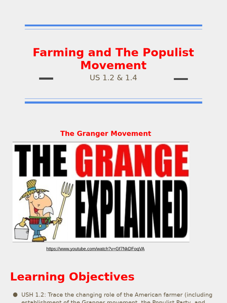 Populist Movement Notes | PDF | Money | People's Party (United States)