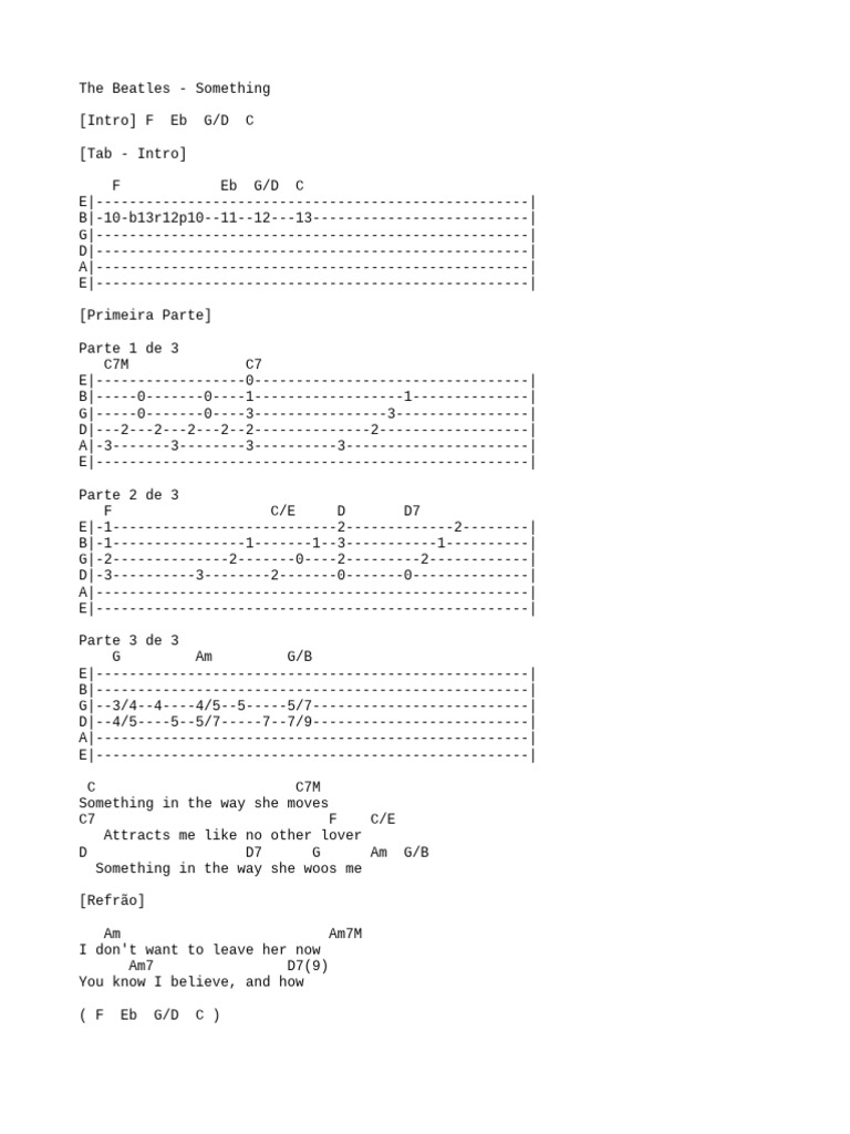 The Beatles - Something | PDF