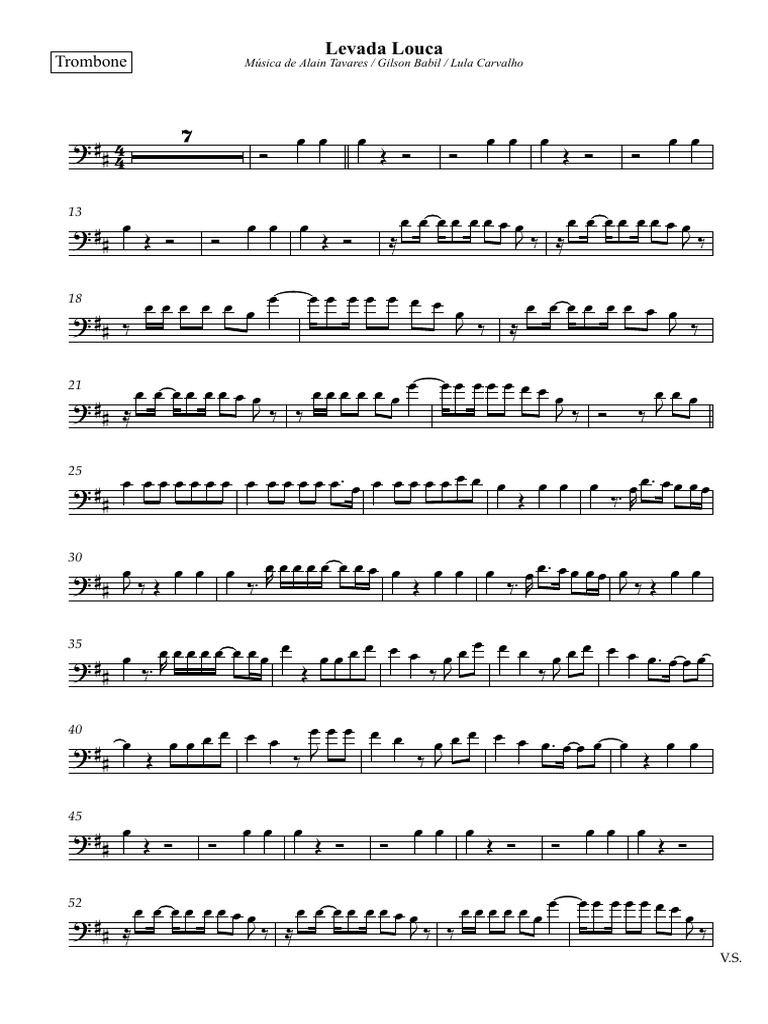 Levada Louca - Trombone | PDF