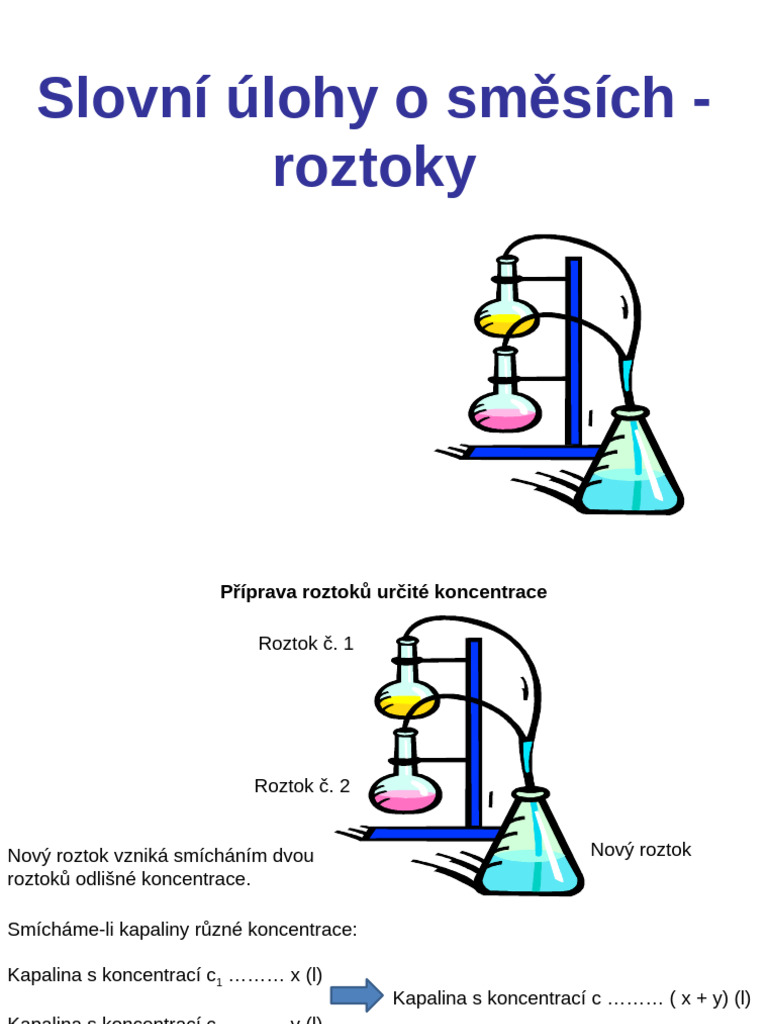 6.1 Slovni Ulohy o Smesich - Roztoky | PDF
