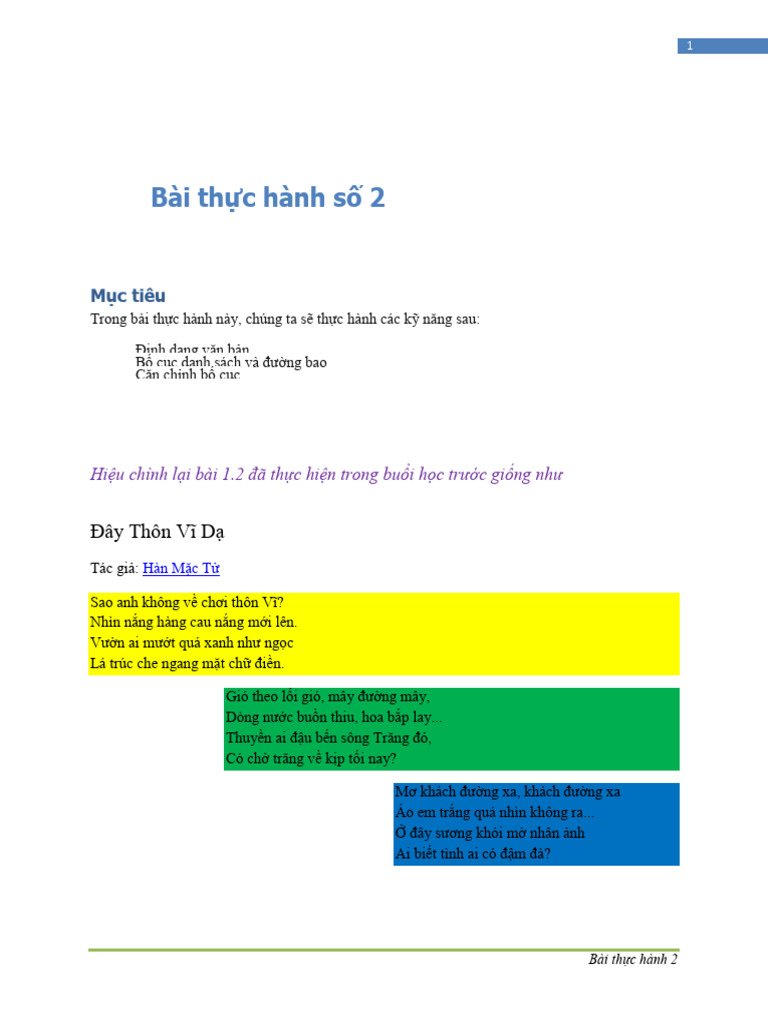 THVP - Bai tap buoi 2 | PDF