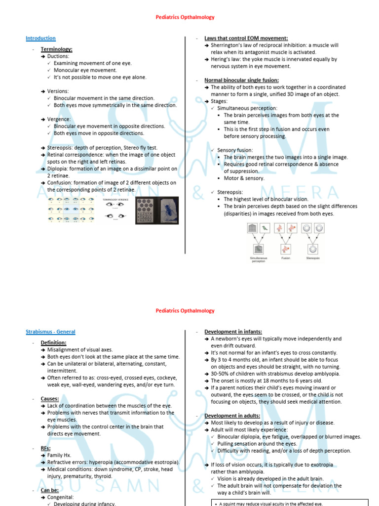 Pediatrics Opthalmology | PDF | Senses | Eye