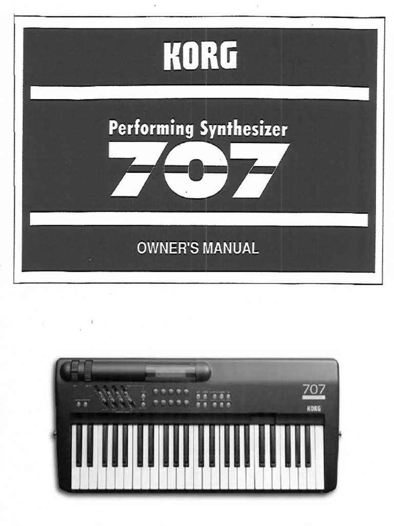 Korg 707 Manual | PDF