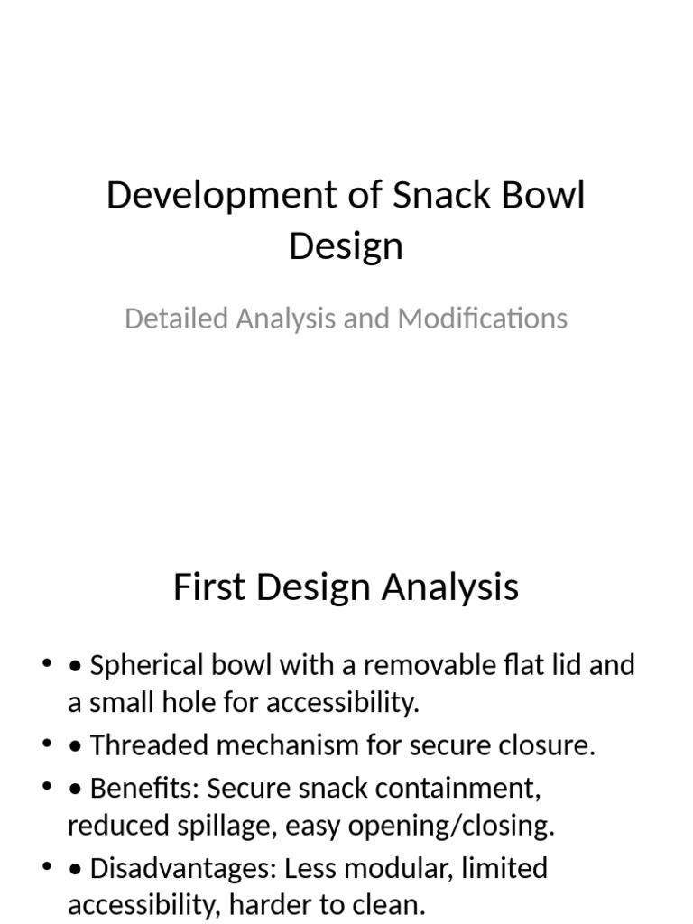 Development Snack Bowl Design | PDF