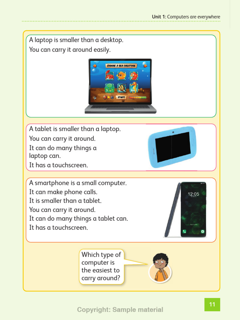 Cambridge Primary Computing Learner S Book Stage 1 Sample Pages 9781398368569 Pages 10 | PDF