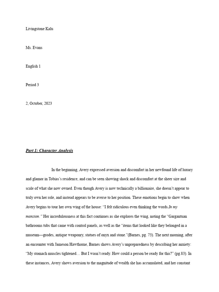 The Inheritance Games - English 1 Assignment | PDF