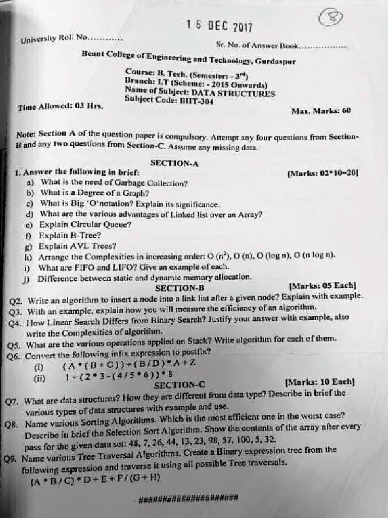 PYQ'S_CSE_3RD_SEM | PDF