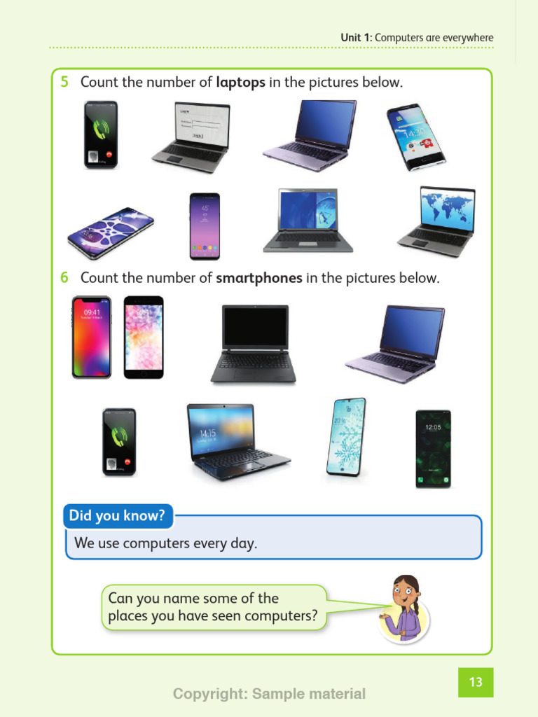 Cambridge Primary Computing Learner S Book Stage 1 Sample Pages 9781398368569 Pages 12 | PDF