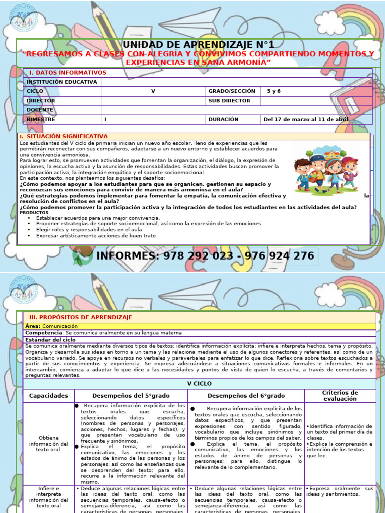 Regreso a Clases: Convivencia Armoniosa | PDF | División (Matemáticas ...