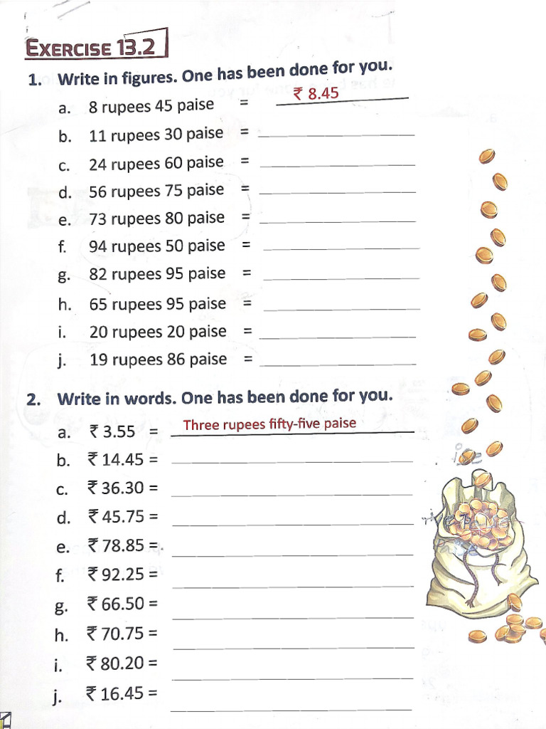 Currency Conversion and Time Worksheets | PDF