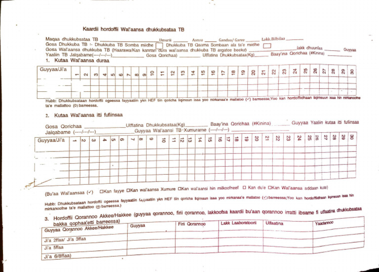 TB Pts. Follow Up Cards. | PDF