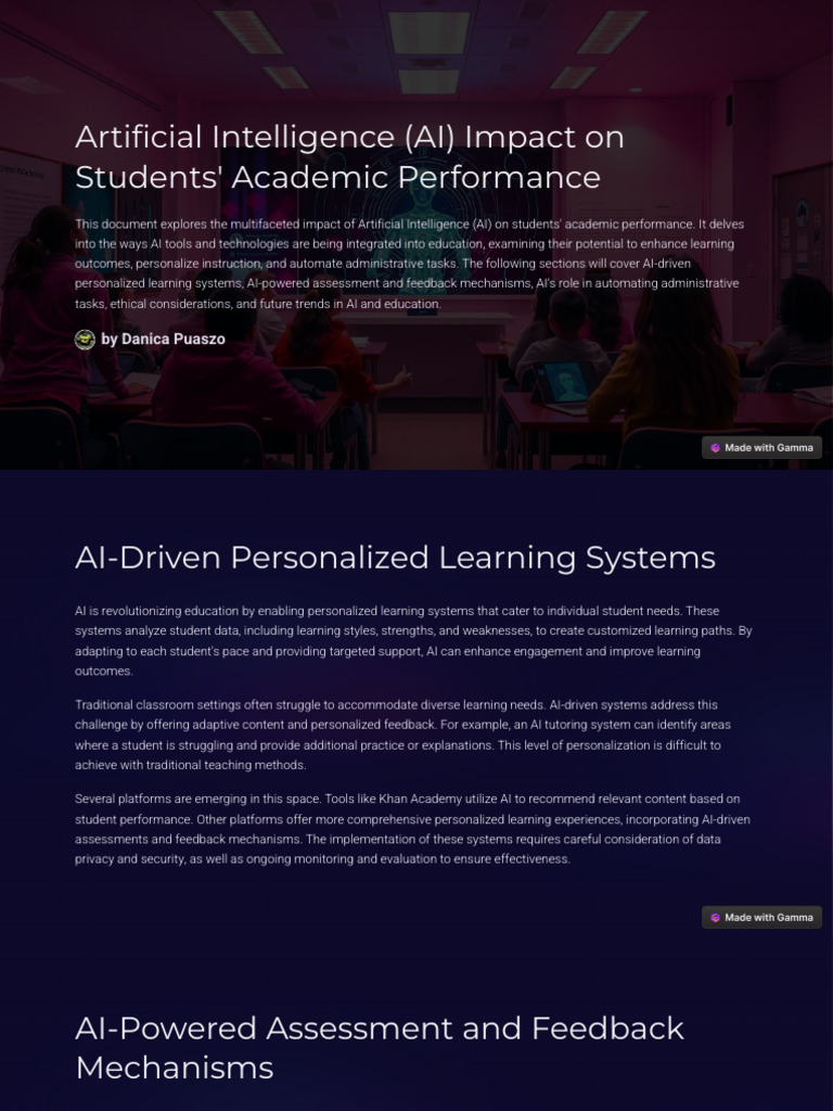 Ai S Impact On Student Performance Pdf Artificial Intelligence