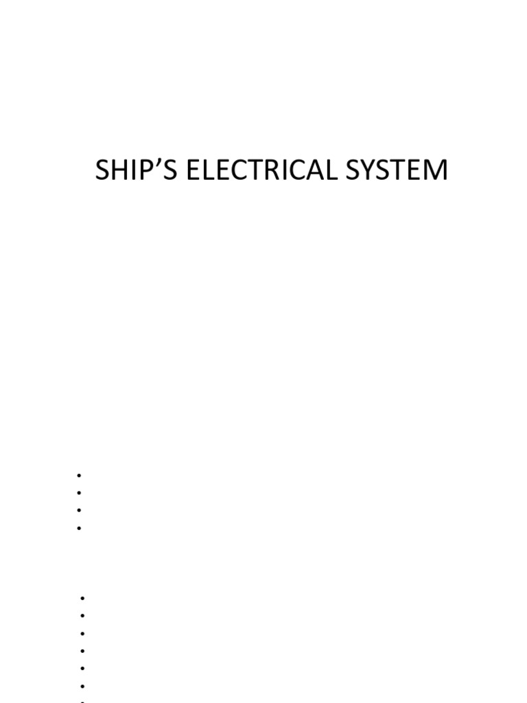 Electrical Distribution in Ship | PDF | Fuse (Electrical) | Alternating Current
