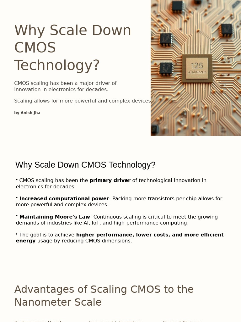 Benefits of Scaling Down CMOS Technology | PDF | Cmos | Integrated Circuit