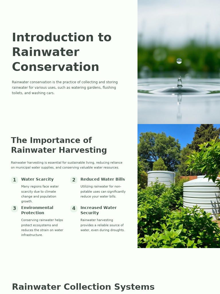 Introduction To Rainwater Conservation | PDF | Earth Sciences ...