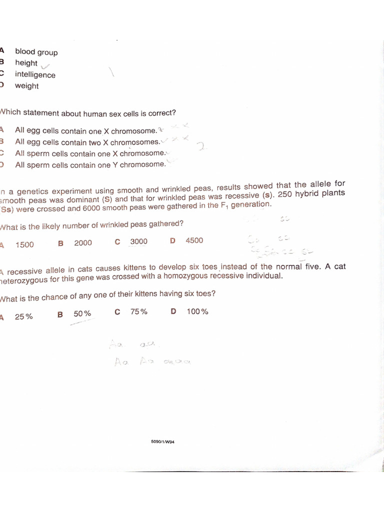 Biology Questions | PDF