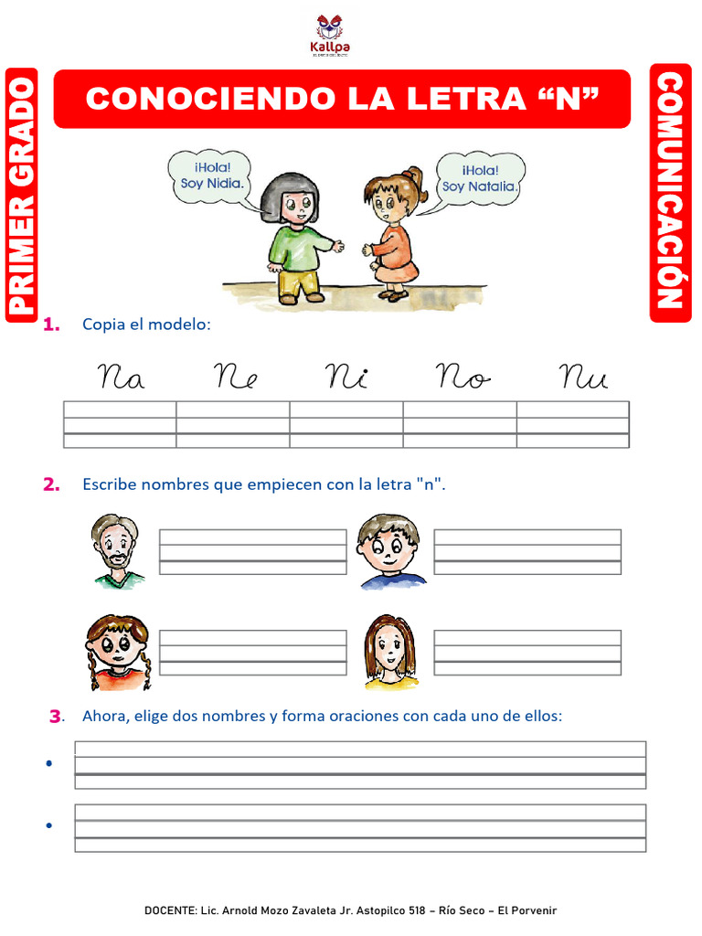 Actividades Didácticas con la Letra "N" | PDF