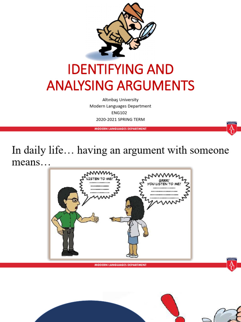 #10 - Identifying and Analyzing Arguments | PDF | Evidence | Reason