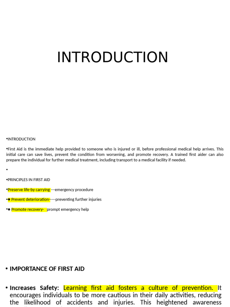 Medical first aid | PDF | Human Body | Respiratory System