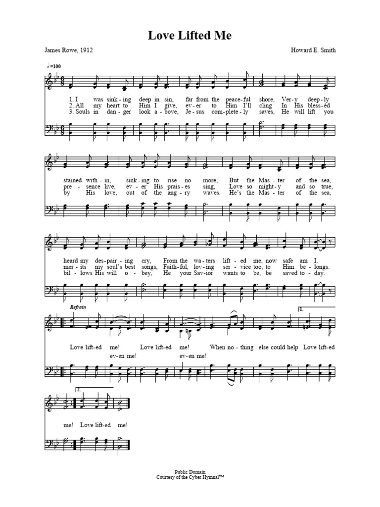 Love Lifted Me Hymn Lyrics | PDF