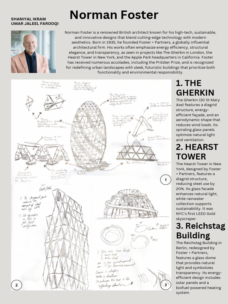 Norman Foster: 1. THE Gherkin | PDF | Building | Sustainable Energy