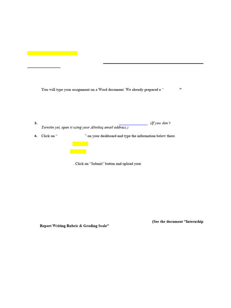 Internship Report Writing Assignment Announcement | PDF