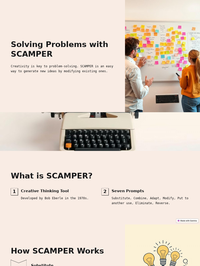 Solving Problems With SCAMPER (Autosaved) | PDF